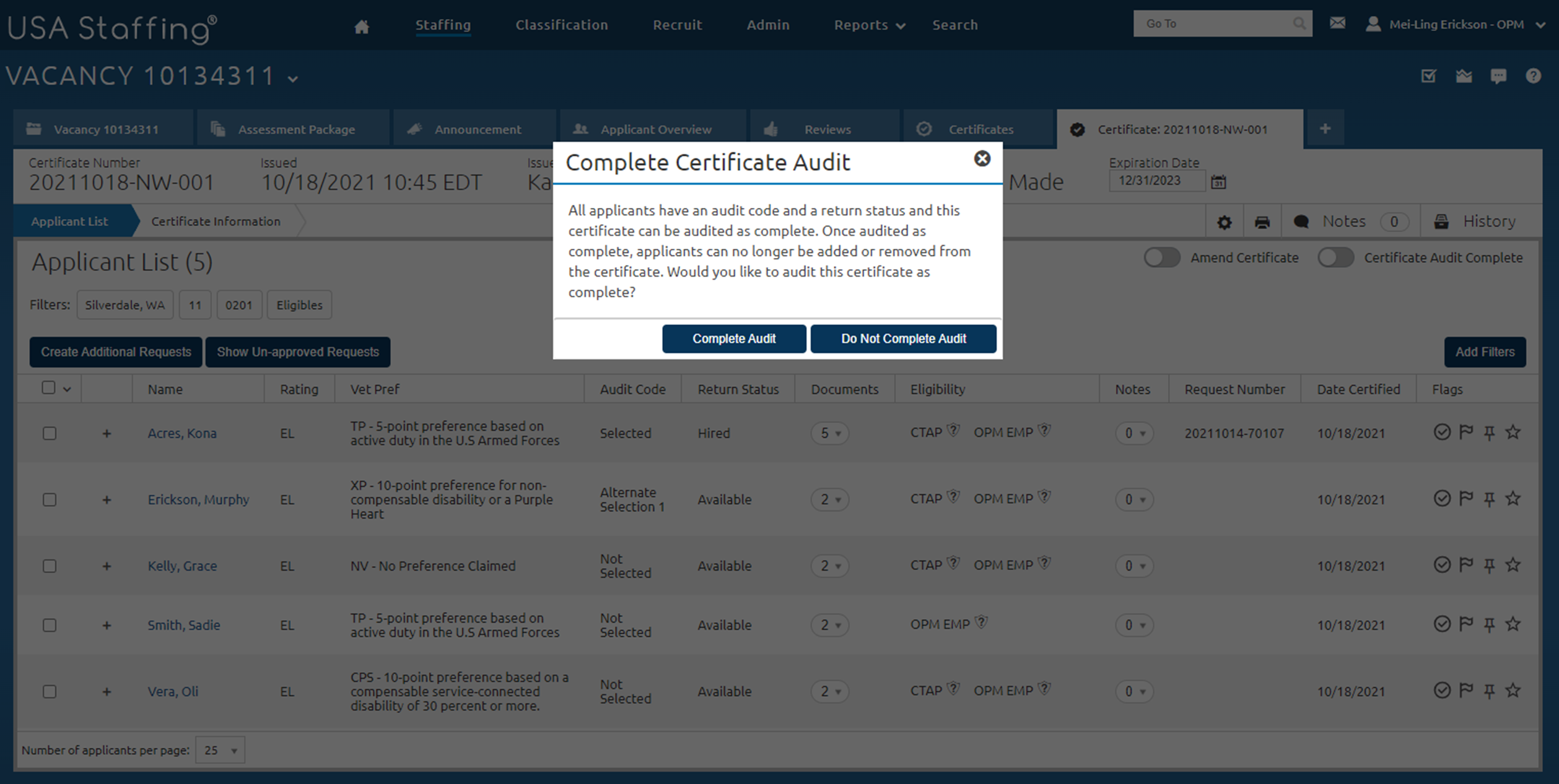 Referral Training Exercise 4: Auditing a Certificate and Issuing ...